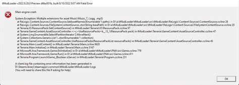 Tmodloader Keeps Crashing Rterraria