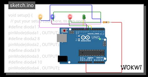 Dioda Wokwi ESP STM Arduino Simulator