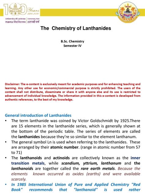 Chemistry Of Lanthanides Pdf Lanthanide Coordination Complex