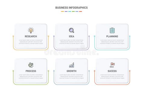5 Clean Infographic Design Shaped Elements Template Symbolizing The