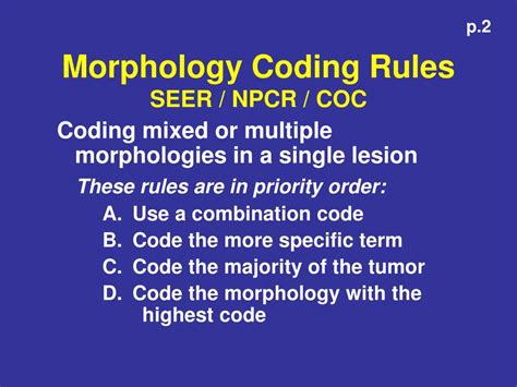 PPT Coding Complex Morphologies In ICD O PowerPoint Presentation