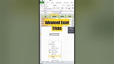 Advanced Excel Tricks Computer Tricks Exceltips Exceltutorial Youtube