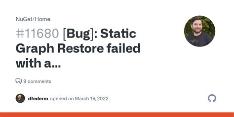 Bug Static Graph Restore Failed With A Nullreferenceexception When A