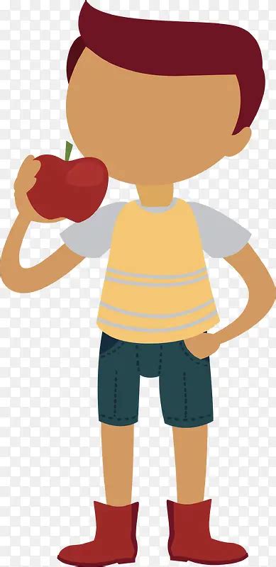 吃苹果的小男孩png图片素材下载图片编号qpeaalxl 免抠素材网