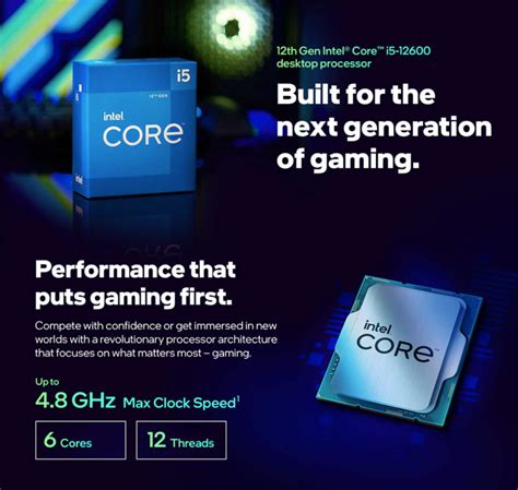 Buy The Intel Core I5 12600 Cpu 6 Core 12 Thread Max Turbo 4 8ghz 18mb Bx8071512600