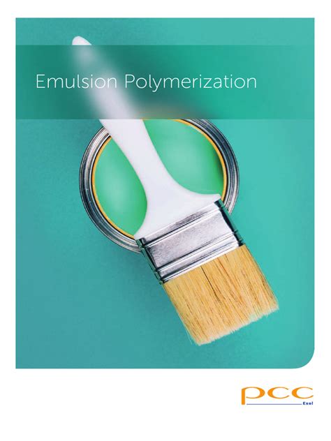 Pcc Exol Emulsion Polymerization Catalogue En Pdf Surfactant
