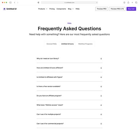 FAQ Page Design Concept Untitled UI On Behance
