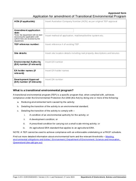 Approved Application For Amendment Of Tep Doc Template Pdffiller