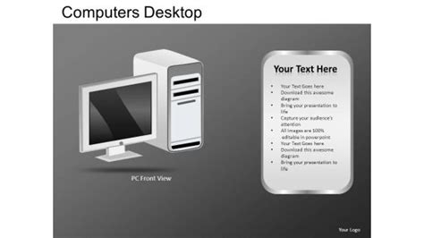 computers desktop powerpoint presentation slides db powerpoint slide