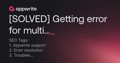 Solved Getting Error For Multiple Queries Threads Appwrite