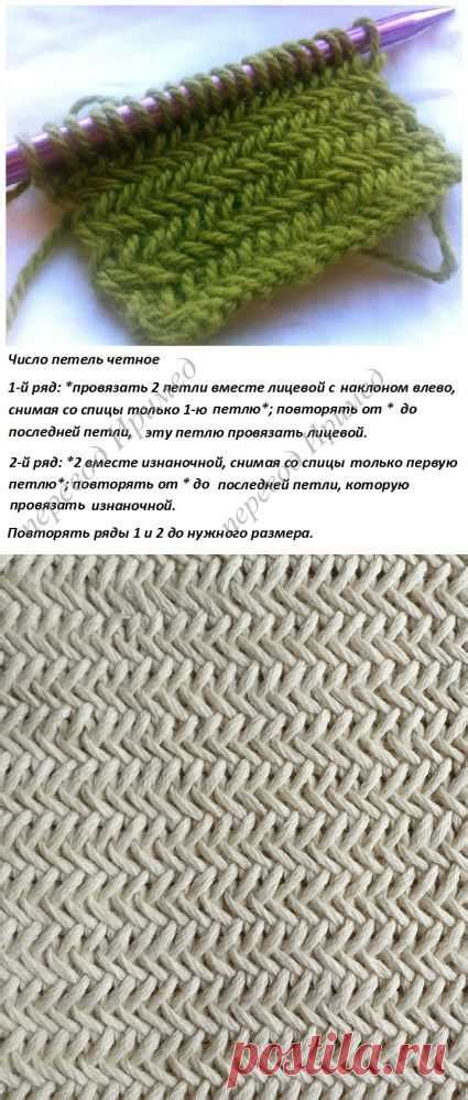 В копилку узор елочка спицами Описание видео МК журналы по вязанию схемы узоров