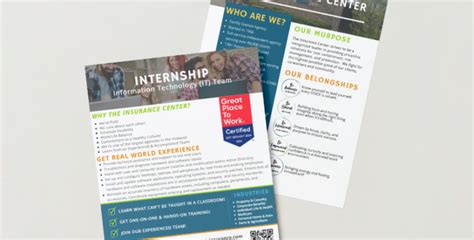 Hr It Internship Flyer The Insurance Center