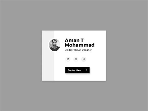 Shift Nudge Contact Card By Aman Mohammad On Dribbble