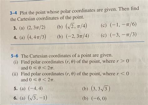 solved 3 4 plot the point whose polar coordinates are given