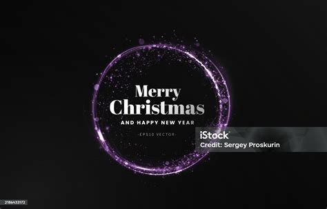 반짝이는 먼지와 반짝이는 입자가 있는 분홍색 라이트 서클 2025 새해 복 많이 받으세요 그리고 메리 크리스마스 추상 반짝이는 색상 핑크 웨이브 디자인 요소 0명에 대한