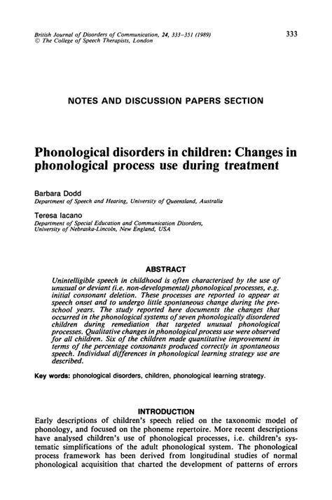 Pdf Comparison Of Cross Language Generalisation Following Speech Therapy
