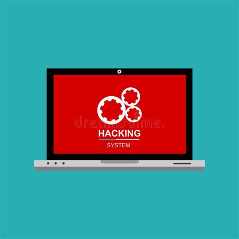 hacker internet computer security technology flat concept hacker