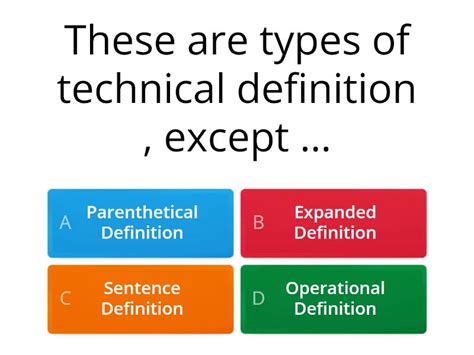Pre Test Technical And Operational Definition Quiz