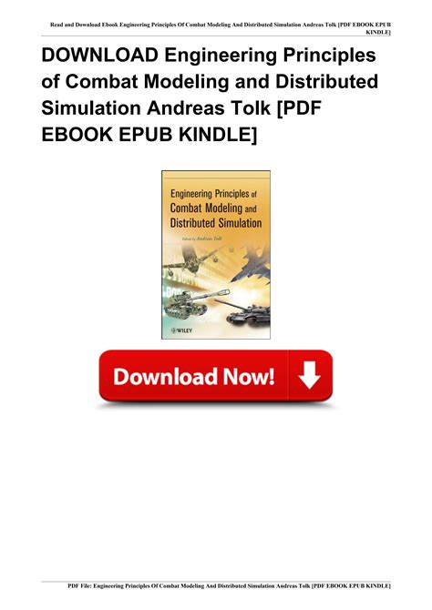 READ PDF EBOOK EPUB KINDLE Engineering Principles Of Combat Modeling And Distributed