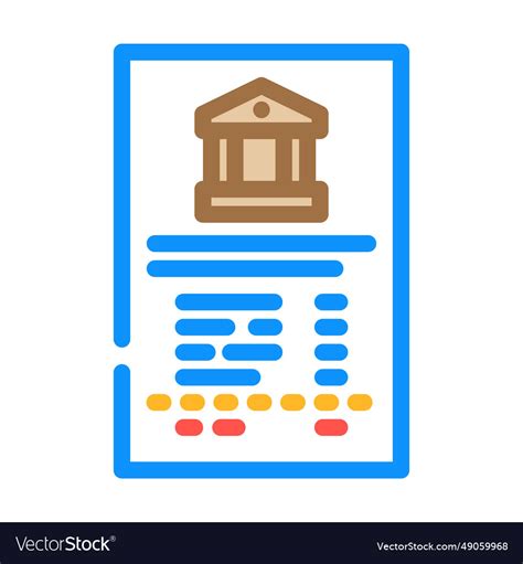 Bank Reconciliation Color Icon Royalty Free Vector Image
