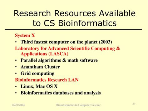 ppt bioinformatics in computer science the virginia bioinformatics institute and