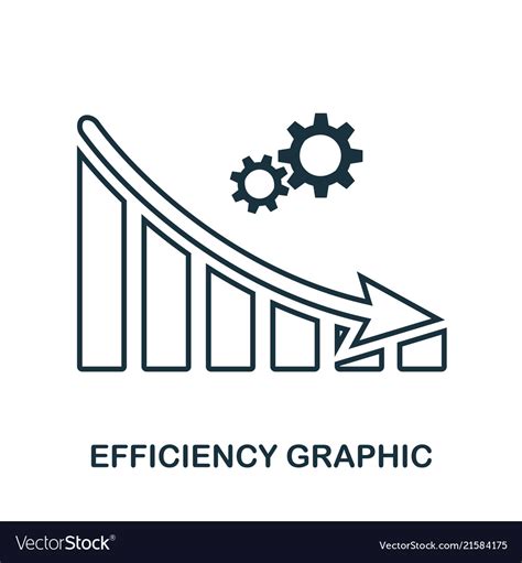 Efficiency Decrease Graphic Icon Mobile App Vector Image