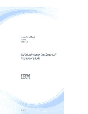 IBM Informix Change Data Capture API IBM Distribution Cursor Distribution Fill And