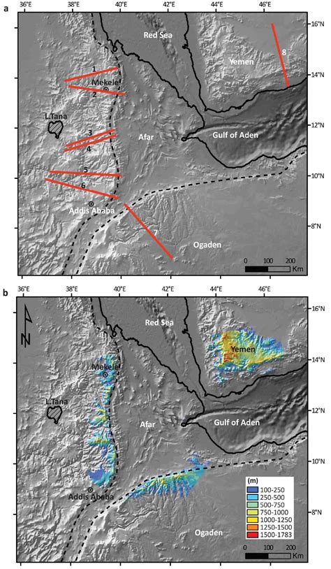 A Location Map Of The Eight Topographic Profiles Fig 26