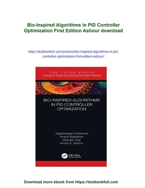 bio inspired algorithms in pid controller optimization first edition