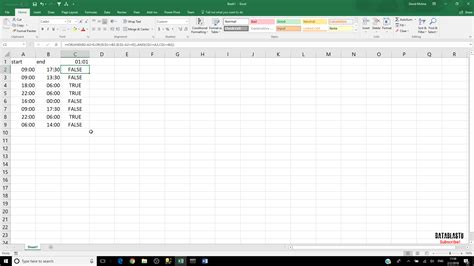 Vba Determine If A Given Time Is Between Start And End Time Stack