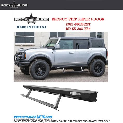 Rock Slide 2021 Ford Bronco 4 Door Step Sliders Bd Ss 300 Br4