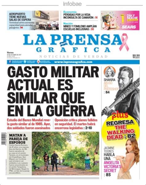 La Prensa Gráfica El Salvador Viernes 20 De Octubre De 2017 Infobae