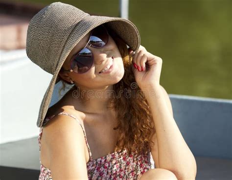 Cute Retro Girl Smiling Stock Image Image Of Happy Outdoor