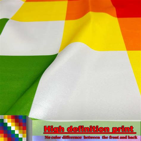 Aimara Wiphala Qullasuyu Bandera Tribal Andina De 3 X 3 Pies Grande