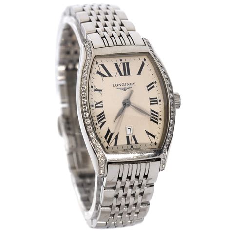 Longines Evidenza Automatic Watch Stainless Steel With Diamond Bezel 26