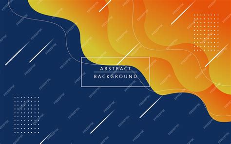 Premium Vector Abstract Dynamic Navy Blue Orange Gradient Fluid Shape Backgroundeps10 Vector