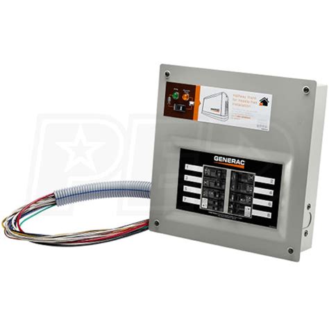 Generac 9854 - 50-Amp HomeLink™ Upgradeable Pre-Wired Manual Transfer Switch (10-16 Circuits ...