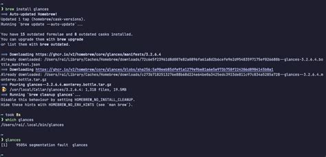 Segmentation Fault On Startup Macos · Issue 2092 · Nicolargo Glances · Github