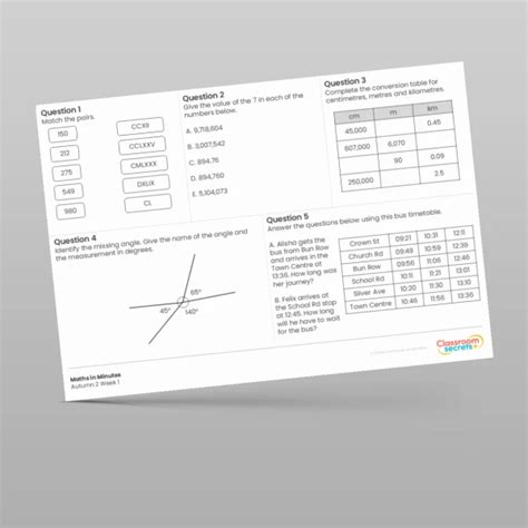 Year 6 Autumn Week 7 Maths In Minutes Resource Classroom Secrets