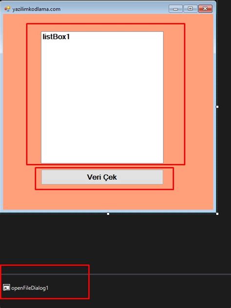 C Excel Dosyasından Listboxa Veri Doldurma Tasarım Kodlama