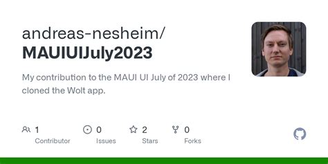 Github Andreas Nesheim Mauiuijuly2023 My Contribution To The Maui Ui July Of 2023 Where I
