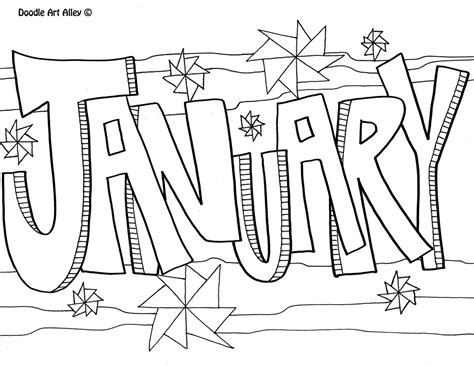 Printable January Coloring Pages Printable Calendars At A Glance