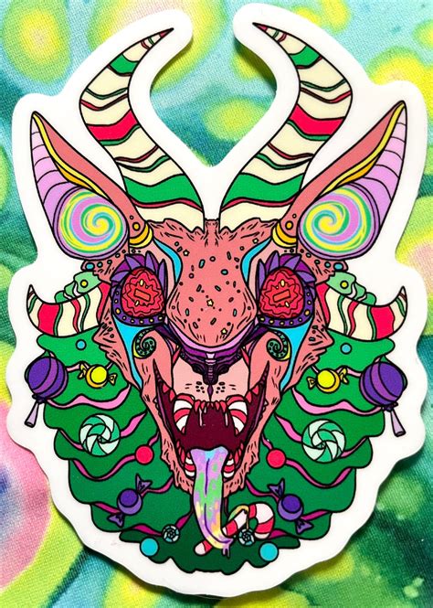 Candy Krampus Vinyl Sticker Etsy