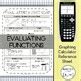 Graphing Calculator Reference Sheet Evaluating Functions By Algebra And Beyond