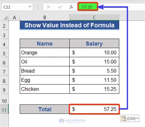 How To Show Value Instead Of Formula In Excel 7 Methods ExcelDemy
