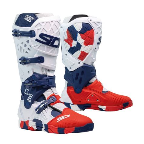 Sidi Crossair X Boots White Navy Red Mx Rider