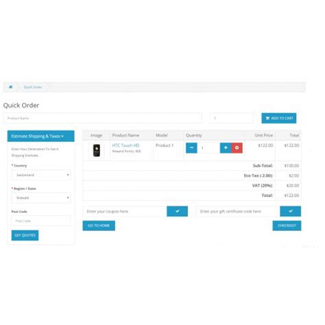 Quick Order Module Opencart Plugin OC Addons