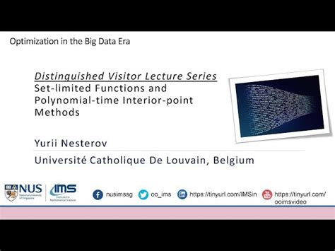Free Video Set Limited Functions And Polynomial Time Interior Point Methods From Institute For