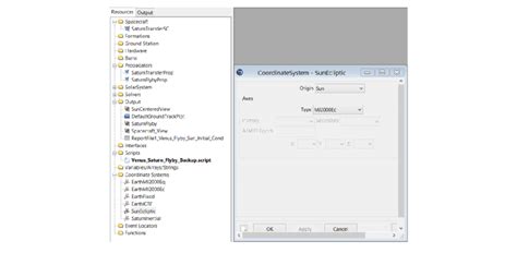 Sun Ecliptic Coordinate System Used During Initialization Of