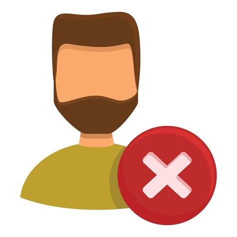Delete Human User Icon Cartoon Style 14297101 Vector Art At Vecteezy